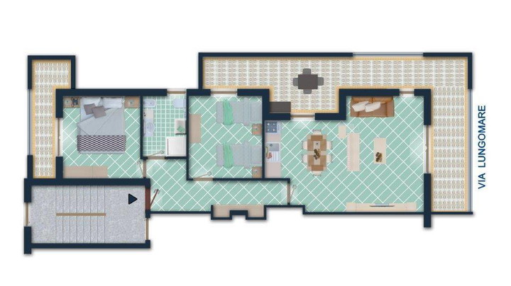 70 M² Appartamento Vacanza ∙ 2 Camere Da Letto ∙ 6 Ospiti - Minturno