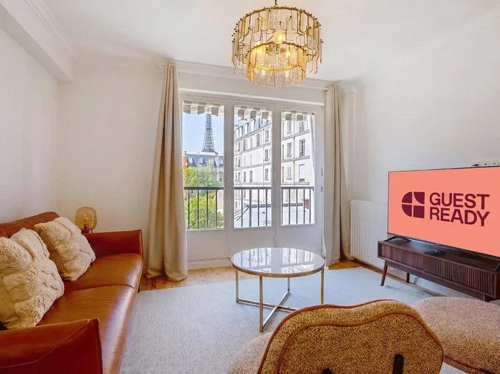 Guestready - Bel Apt Avec Vue Sur La Tour Eiffel - Paris