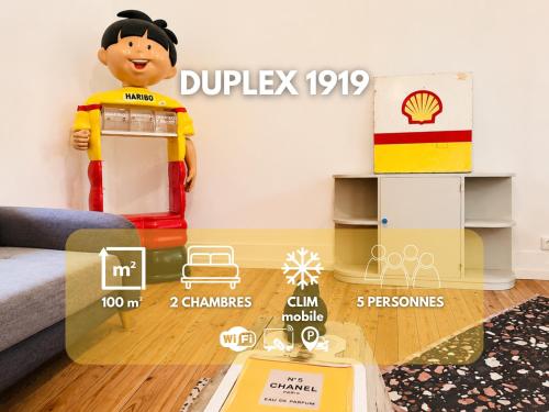 Duplex 1919 - Vintage Et Moderne - 5 Voyageurs - Stationnement - Valence