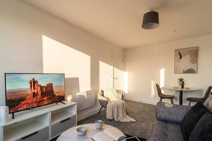 Modern & Bright 1 Bed Apartment In Central Wrexham - Wrexham
