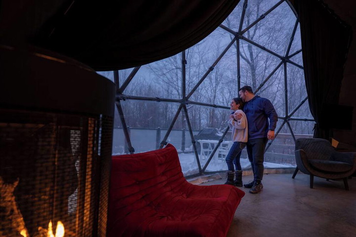 Bel Air Tremblant Dôme Deluxe : 1 Lit King, Jacuzzi, Sauna-700pi - Laurentides