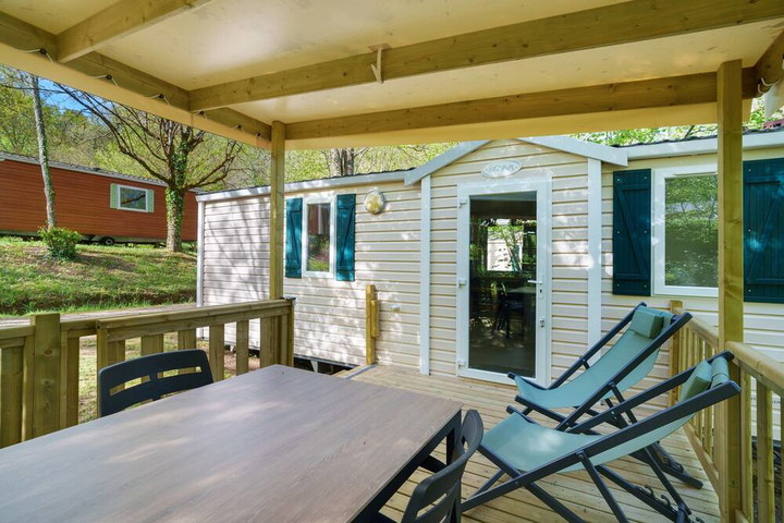 Mobile Home '4 Personnes Climatisé' Avec Piscine Partagée, Wi-fi Et Climatisation - Vézac