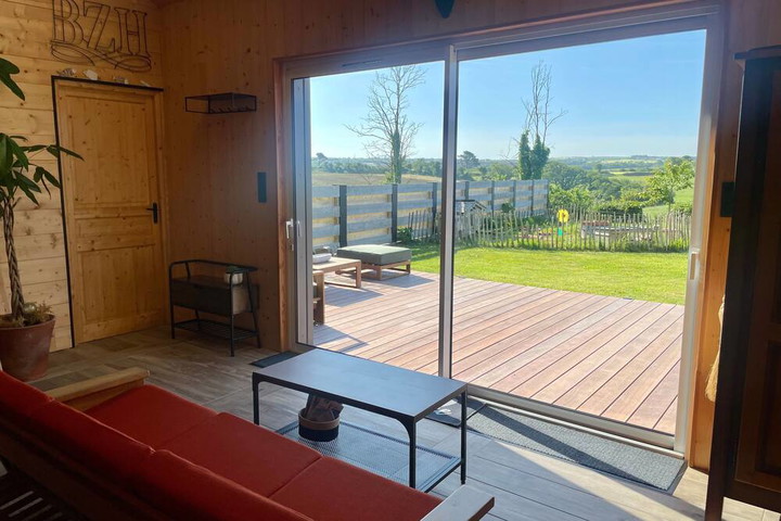 Chalet Breton Avec Bain Nordique Et Vue Sur Golf à Plouarzel - Ploudalmézeau
