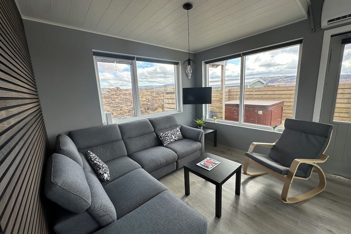 Cabane Avec Jacuzzi, Près De Fossatún, Ouest De Lislande - Islande