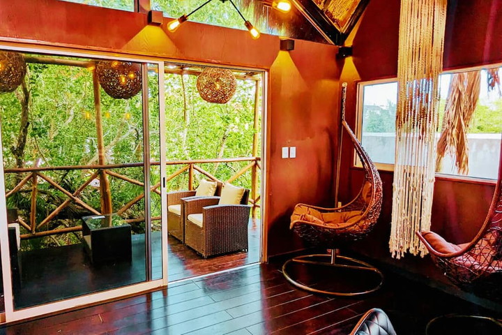 Maison Dans Les Arbres Ecochic/3 Min à Pied Plage/wifi/clim/cuisine/lit King Size - Holbox