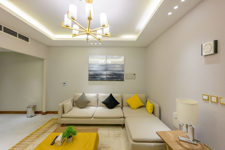Abraj Suites Hotel- 1 Bedroom, 2 Bathroom, Living Room And Kitchen - Katar