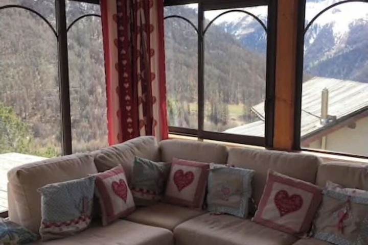 Maranatha Chalet De Charme 12 Pers Véranda +Terrasse Plein Sud -Magnifique Vue - Molines-en-Queyras