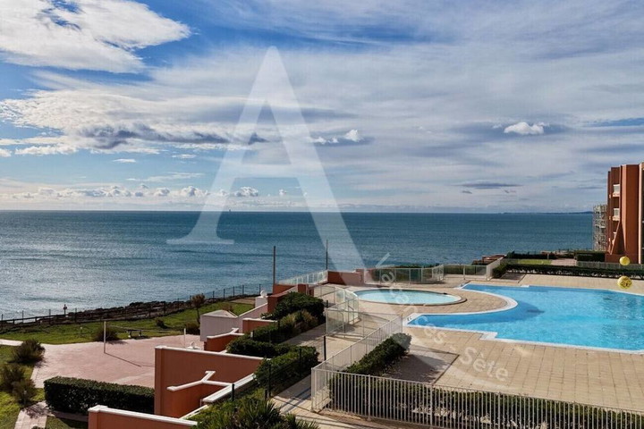 Studio 4 Pers Res 1ere Ligne Mer Avec Piscine - Plage de Sète