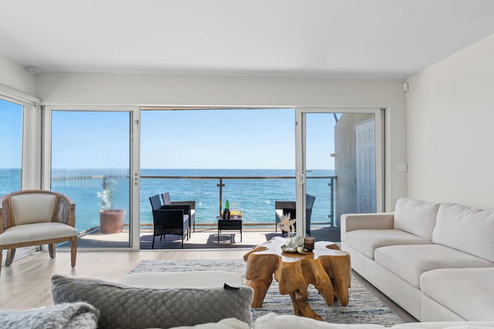 Oceanfront Retreat With Multiple Balconies, Direct Beach Access & Sweeping Views - Malibu, CA
