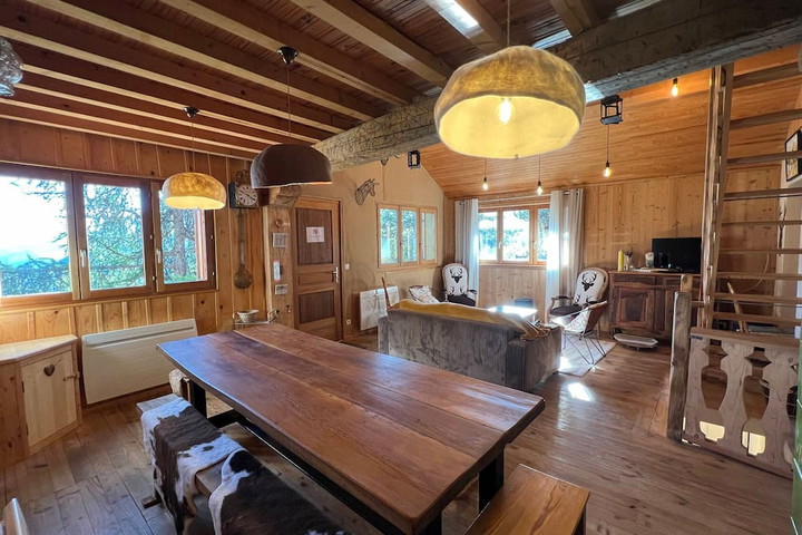 Chalet Familial Pour 10 Pers., Terrasse Sud-est - Pra-Loup