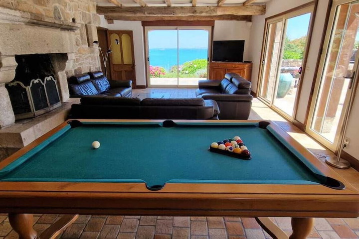 Villa Vue Mer Plage Au Bout Du Jardin Piscine Couverte Chauffée Toute L'année - Pleubian