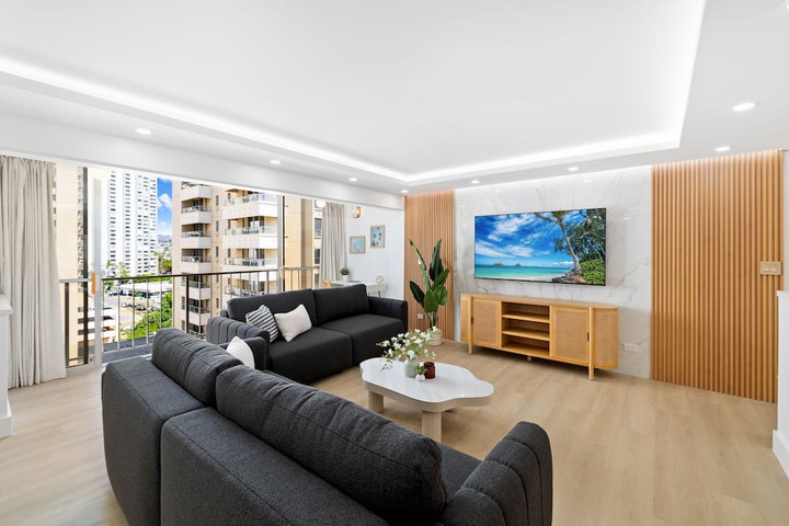 2 Chambres 2 Salles De Bain 5 Lits + 1 Parking Gratuit + Lave-linge + 1 Min De La Plage - Honolulu