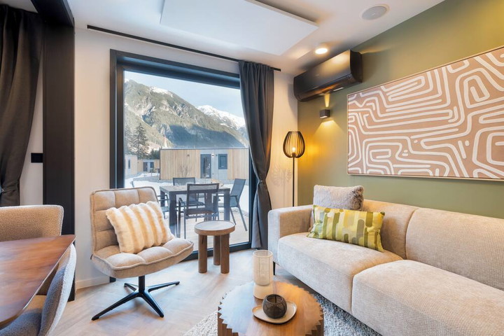 Discover The Stanzertal Cabin At Camping Arlberg, A Modern And Sustainable Accommodation With Views Of The Alps. Comfort, Nature, And Style Come Together For An Unforgettable Holiday, Perfect For Any Season. - Kappl