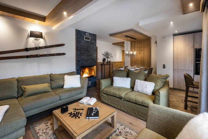 Wifi, 150m From Ski Slopes, 5th Floor, View Mountain, Sauna, Balcony, Fireplace Or Stove, Parking - Courchevel