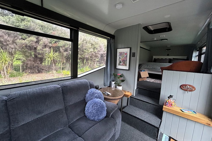 Escape To Tranquillity: The Bus Stop Your Tiny Home Bus Retreat - New Zealand