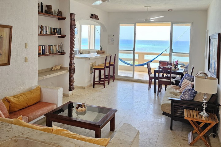 Penthouse-balcony W Hammock, Direct Ocean View, Half Moon Bay, Akumal - Akumal