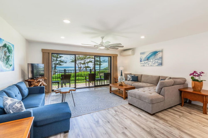 Pono Kai A-201 Air Conditioned, Oceanfront Condo On The Coconut Coast - Kauai, HI