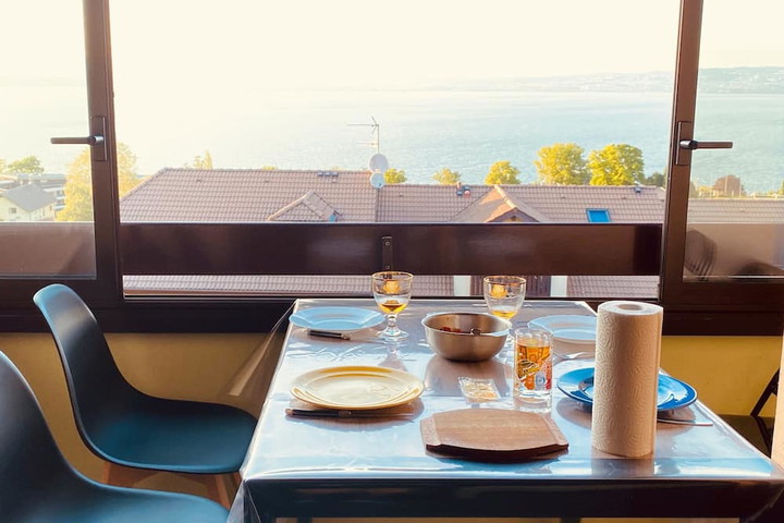 Superbe Vue Lac-appartement T3 éQuipé Avec Parking -Idéalement Situé - Évian-les-Bains