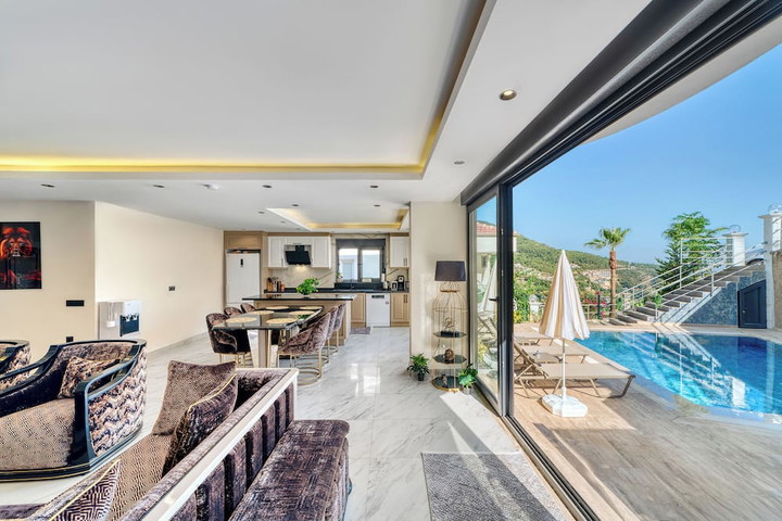 Modern 4-bedroom Villa  Private Pool - 10 Min From Kleopatra Beach - 알라니아