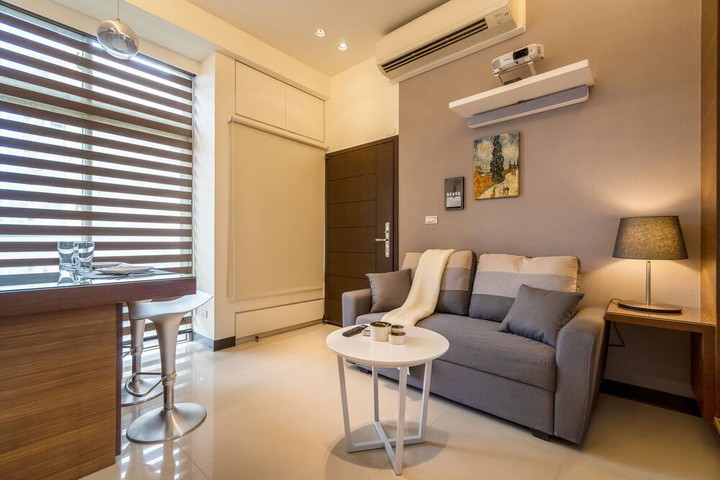 1b1b Cinema, Kitchen, Bathtub, Desk, 1.5min To Mrt - Taipei