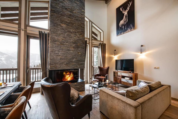 Chalet, Wifi, Op 50m Van De Ski Piste, Uitzicht Ski Piste, Terras, Balkon, Open Haard Of Houtkachel - Courchevel