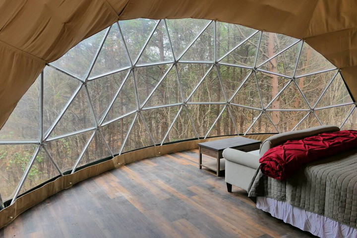 Moonstone Geodome: Luxury Forest Glamping With Picture Window, Private Bath And Breakfast - Ohio (State)