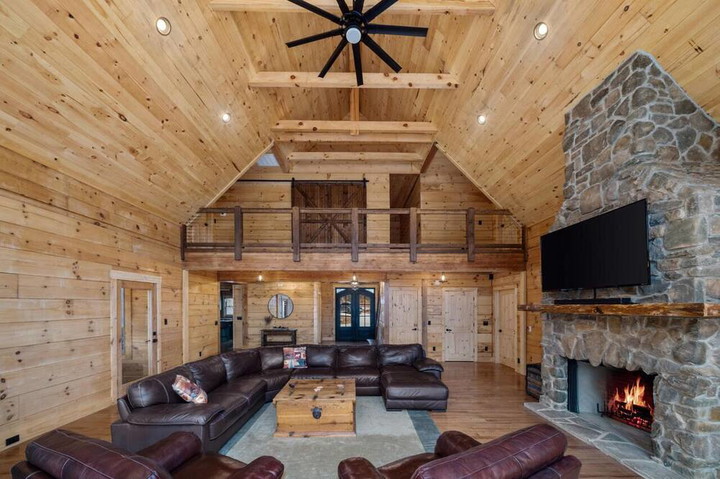 Lake Lure's Newest Luxury Log Cabin Behind The Gates Of Rumbling Bald Resort! - Lake Lure, NC