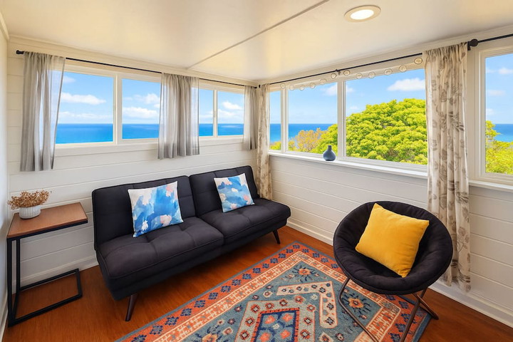 Big Island Cottage For Two, Ocean Views, King Bed & Private Patio Near Hilo - Hawaii