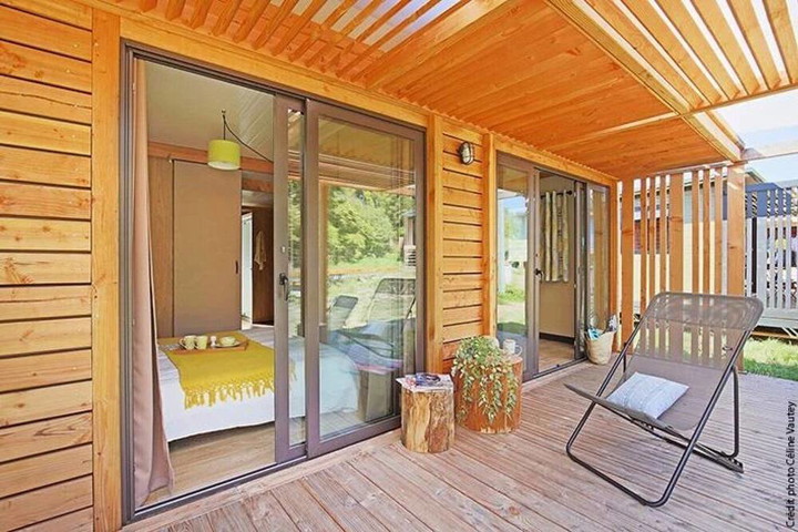 Zecamping 3 éToiles Pataugeoire Chalet Lv Bbq Clim 35m2 - Ardèche