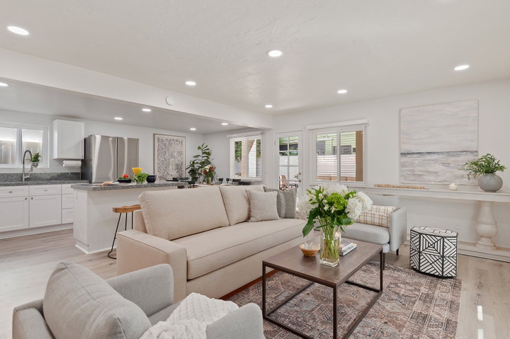 Outdoor Patio And Granite Kitchen Island - Charming Coastal Cabana - Santa Barbara, CA