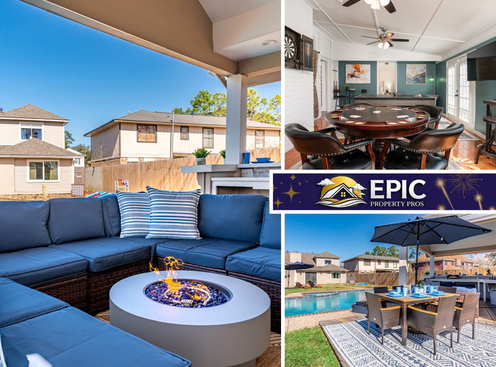 Modern Entertainer's Dream: Pool | Cabana | Games - Houston