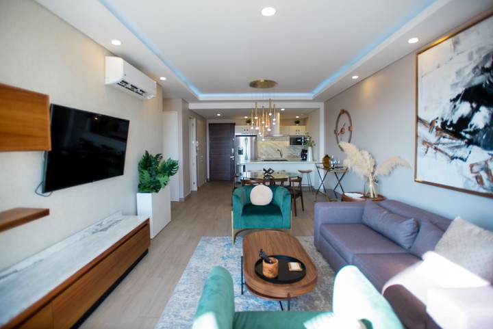 Real View Towers In Real Center, 7th Floor, Luxury 1bd, Zona Real, Andares - Messico
