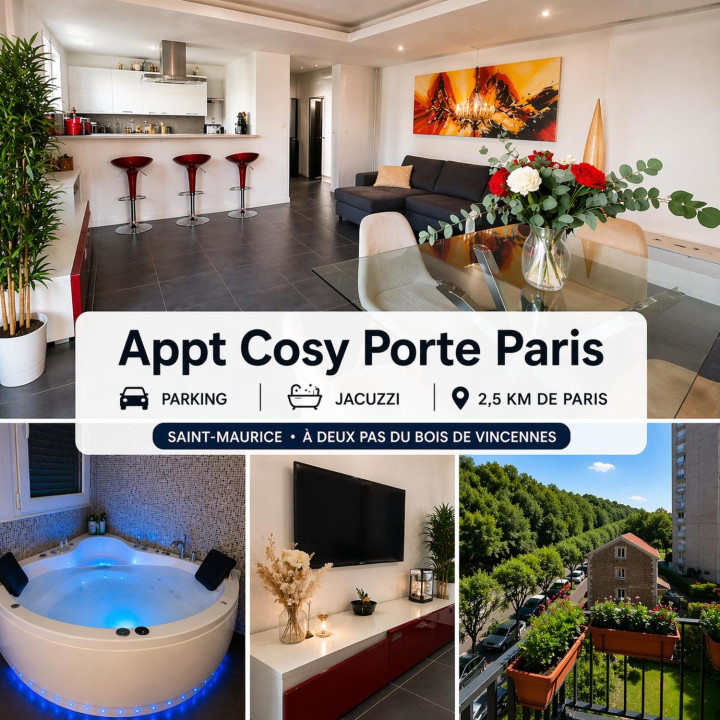 Appt Cosy Porte Paris Parc Fleural Et Parking - Romainville