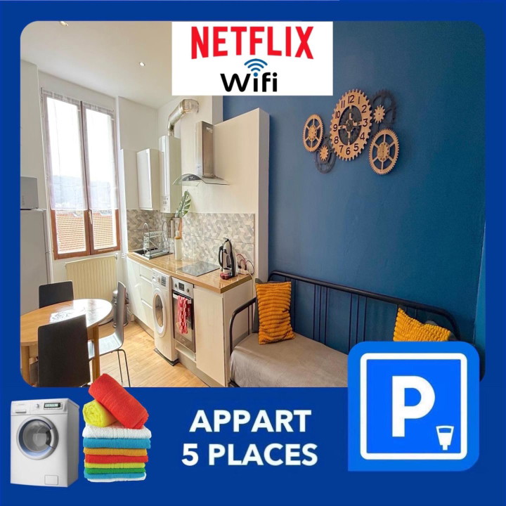 12 Chic & Cosy F2 34m2 Hypercentre Wifi Smart Tv Netflix - Saint-Étienne