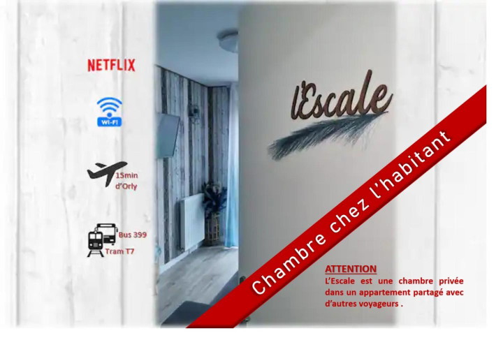 L'escale-chambre-orly-t7-rer C&d - Créteil
