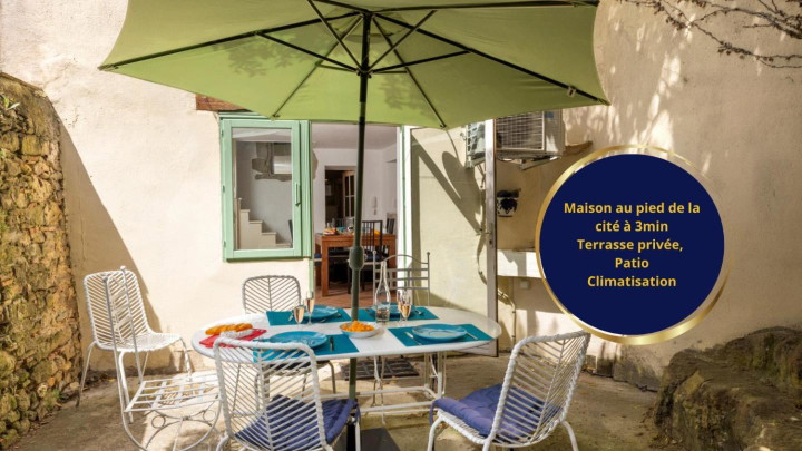 Le Rempart-clim-terrasse & Patio à 3min De La Cité - Carcassonne