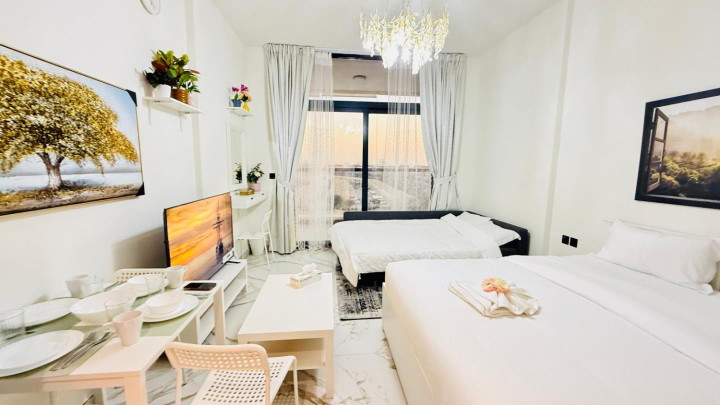 Petalz Luxury Furnished Studio With Balcony Swimming Pool Gym Kids Play Ground - Dubai
