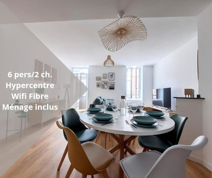 Le Nordique - 2 Chambres - Fibre Wifi - Netflix - Ménage Inclus - Tarbes