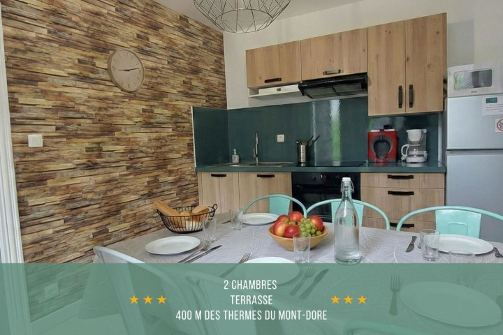 Villa Jean Julien - Les Cascades - Wifi - 2 Chambres - 6 Personnes - Terrasse - Chambon-sur-Lac
