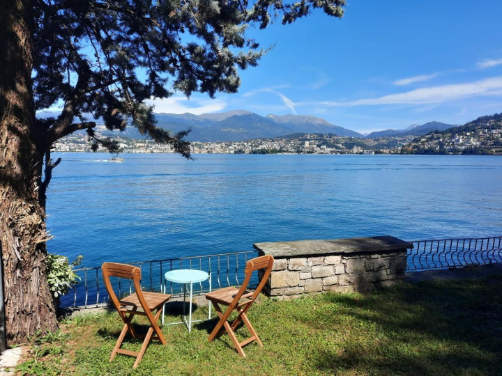 Ferienhaus Am Luganersee Mit Seesicht Und Privatstrand - Lugano
