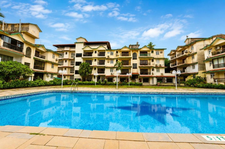 New Luxury 1br Apartment F2 Pool Fully Equipped Kitchen Parking & Washing Machine Near Calangute & Baga Beach - Goa