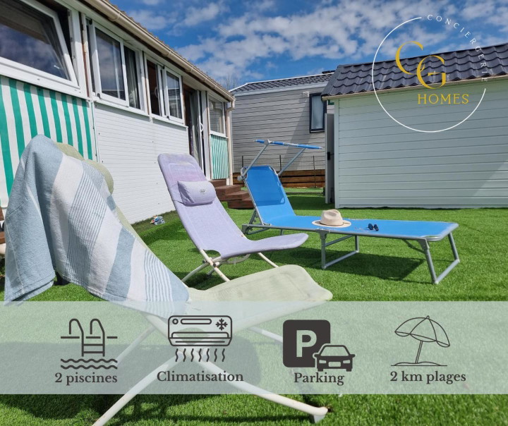 Mh218 Mobil-home, Clim, Piscines, 2km Plages - Saint-Gilles-Croix-de-Vie