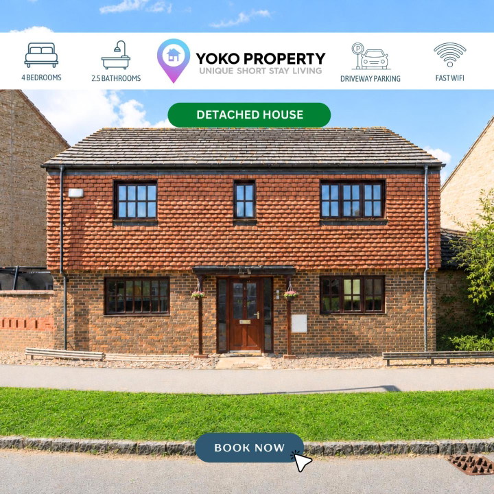 Goldhawk House I Detached I 4 Bedroom I Excellent Location I Driveway Parking I Fast Wifi I Smart Tvs I Self-check-in I By Yoko Property - Milton Keynes