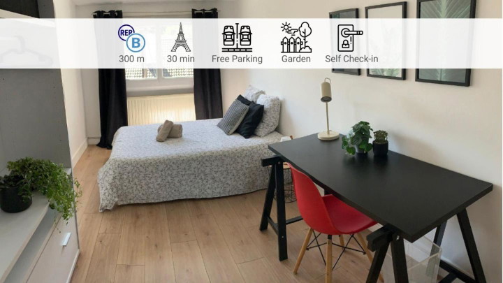Chambre Individuelle - Proche Universités, Rer B, Wifi - Versailles