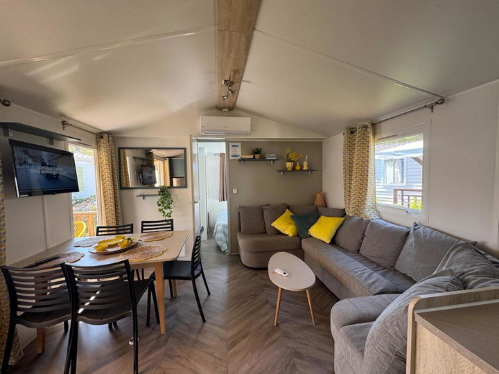 Bungalow 341, 6 à 8 Pers, Wifi, Jardin, Terrasse, Camping Siblu 4 éToiles Le Lac Des Rêves - Carnon