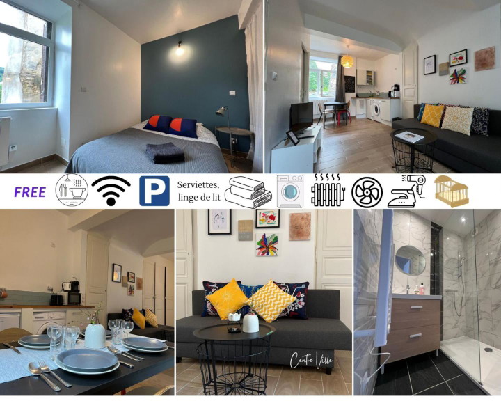 Tabi Appart ,Modern Chic Vs Free Parking,wifi,draps - Puy-de-Dôme