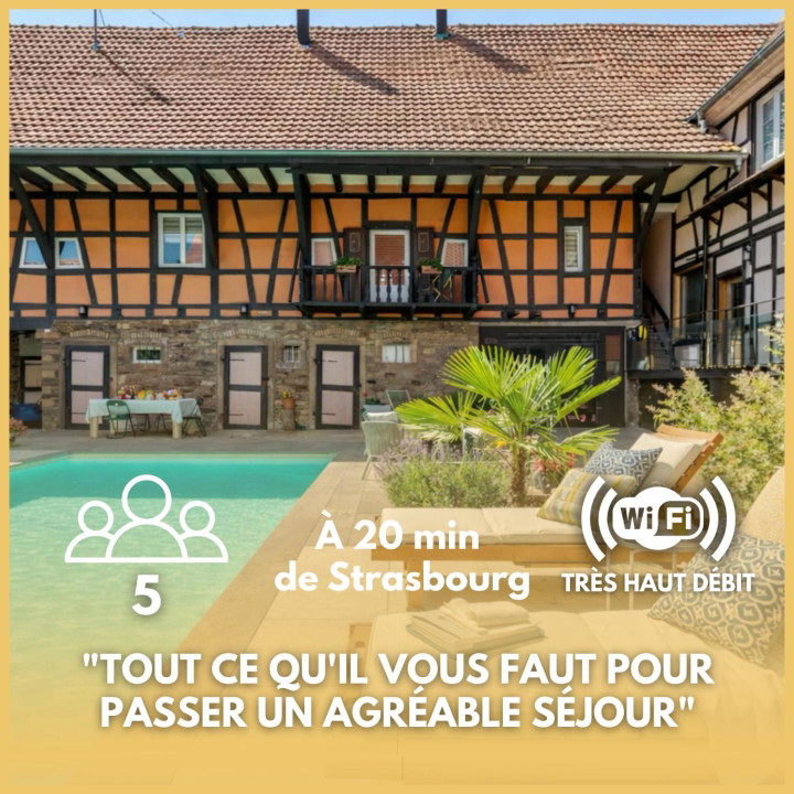 Charme Alsacien Avec Piscine, Proche Strasbourg Et Grand Ried - Benfeld