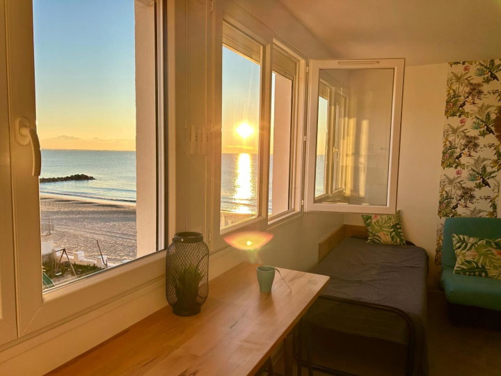Estudio 1ère Ligne Vue Mer ,Place De Parking Privée Accès A La Plage De La Résidence 3ème éTage - Palavas-les-Flots