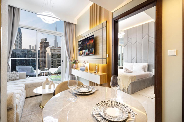Burj Khalifa View 1 Bedroom Apartment With Balcony For Up To 4 Person - Dubaï