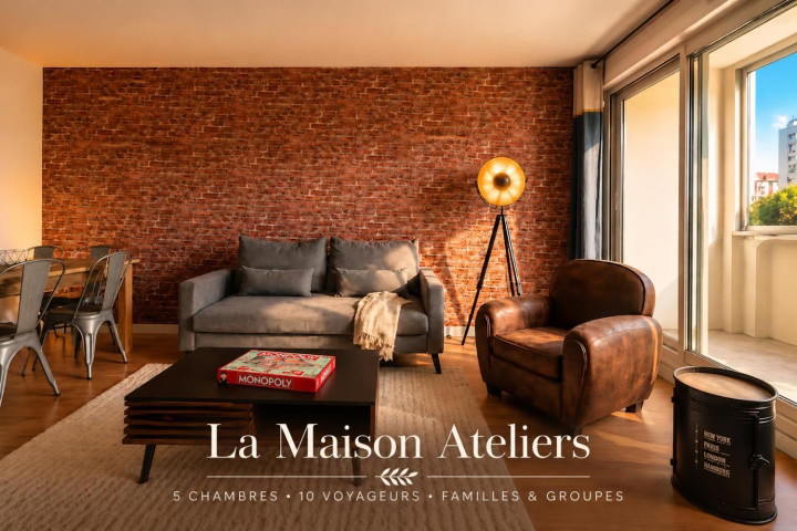 La Maison Atelier - Brique & Calme, Proche Centre-ville Avec Parking Gratuit - Maine-et-Loire